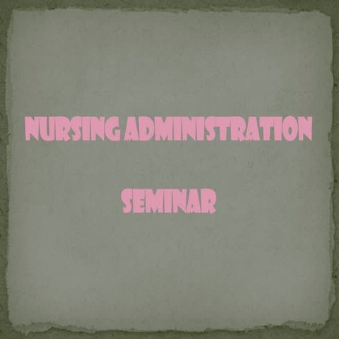 DISCIPLINE IN NURSING MANAGENT AND NURSING ADMINISTRATION | PPTX