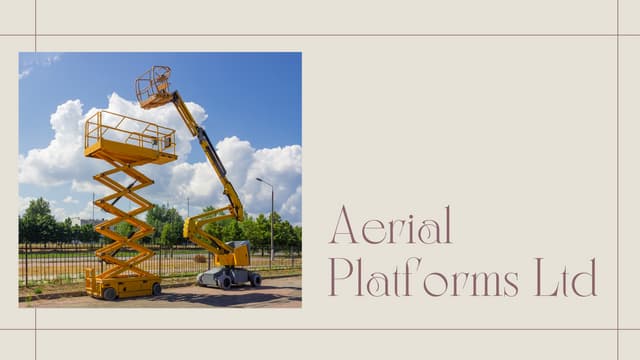 Powered access platforms | PPTX | Technology & Computing