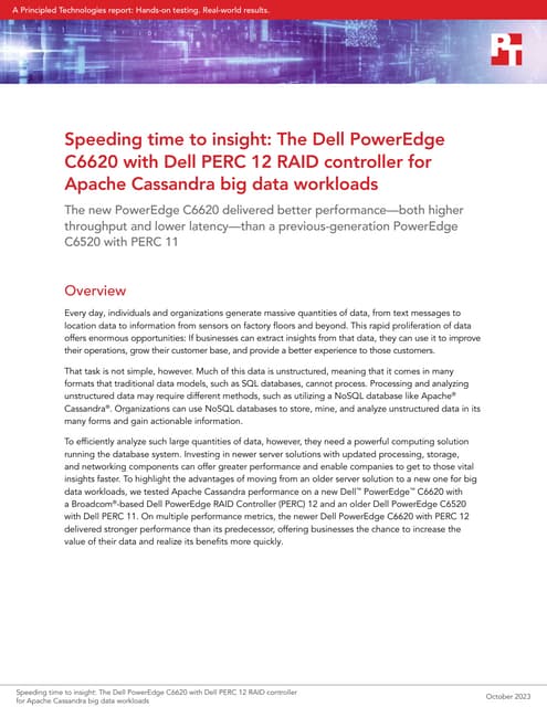 Dell PowerEdge C6620 server with Dell PowerEdge RAID Controller (PERC ...