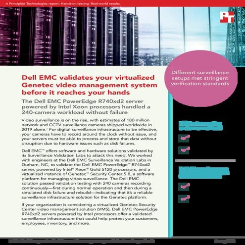 Dell EMC validates your virtualized Genetec video management system ...
