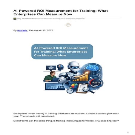 AI-Powered ROI Measurement for Training: What Enterprises Can Measure ...
