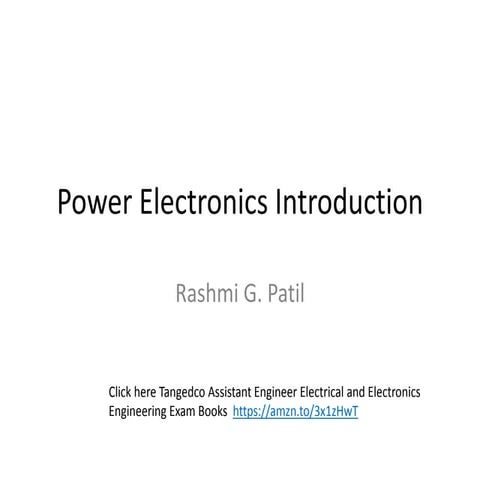 Power electronics introduction | PPT