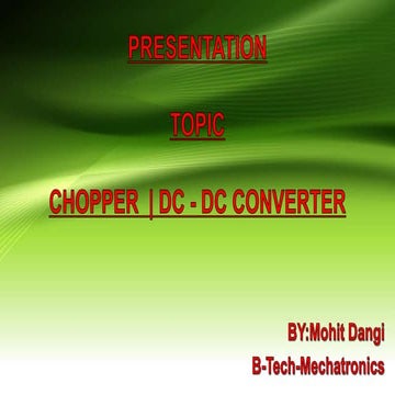 Chopper (dc-dc) | PPT