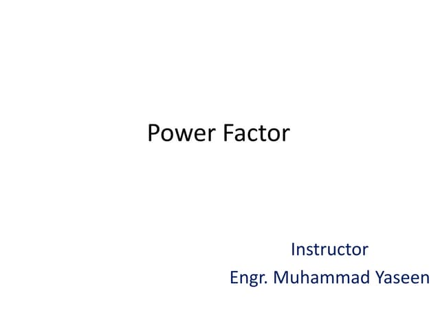 Power factor improvement | PDF