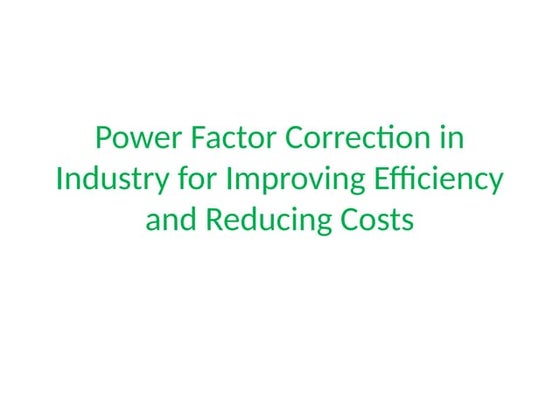 Power factor | PPTX