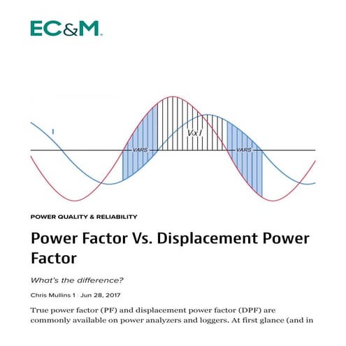 Power factor vs. displacement power factor | PDF