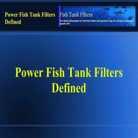 Power fish tank filters defined | PPT | Fish and Aquariums | Pets