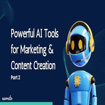 Powerful AI Tools for Marketing & Content Creation - Part 2 | PDF
