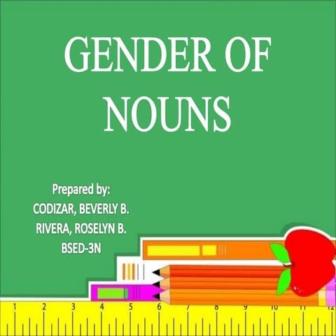 Gender of Nouns | PPSX
