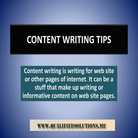 Powerful Content Writing Tips | PPT