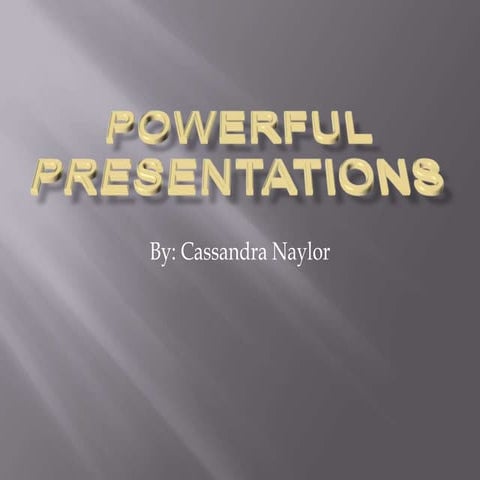 Powerful presentations | PPT