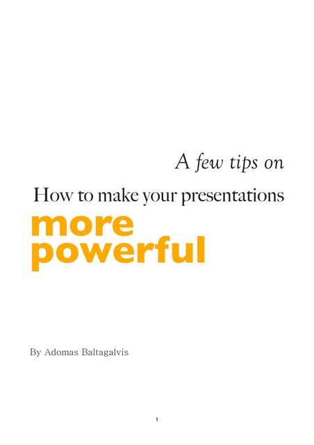 Effective 15-minute presentations - Cheat Sheet | ODT