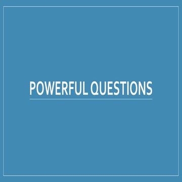 Powerful questions | PDF