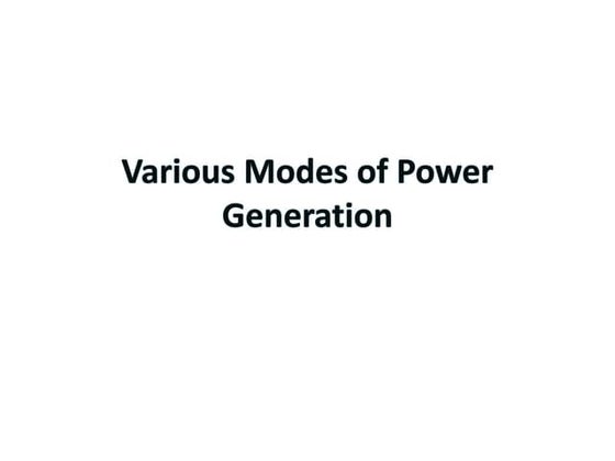 Power generation | PPT