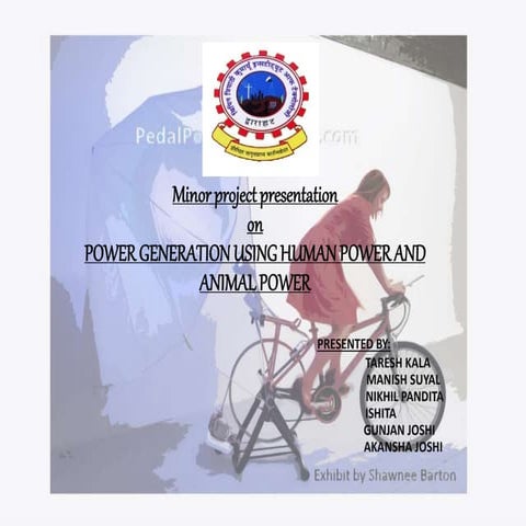 Power generation using human power and animal power | PPTX