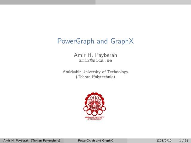 Graph processing - Powergraph and GraphX | PDF | Graphics Software ... Graph processing - Powergraph and GraphX | PDF | Graphics Software ...