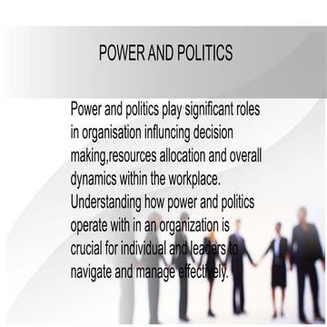 power and politics in OB | PPTX