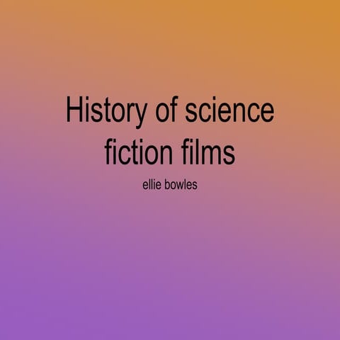 History of science fiction | PPTX