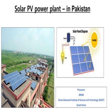 Power industries and solar pv power plant in pakistan | PPT