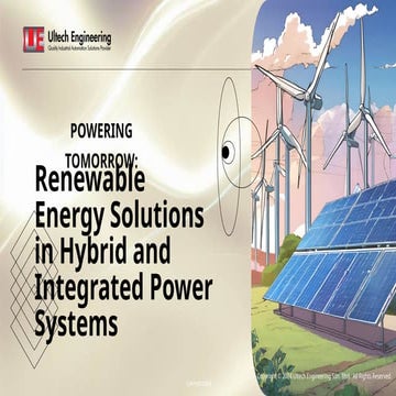 Powering Tomorrow Renewable Energy Solutions in Hybrid and Integrated ...