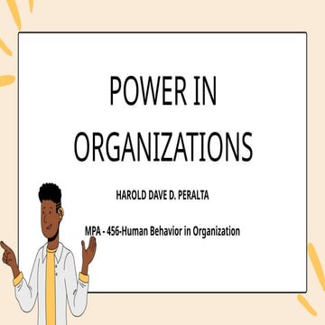 POWER IN ORGANIZATIONS.pptx report about | PPTX