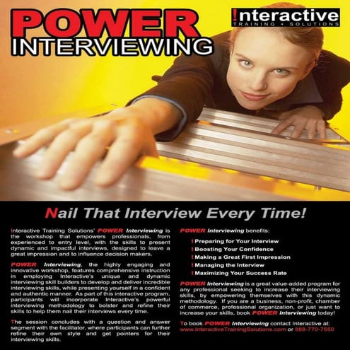 Power Interviewing One Sheet 100 Dpi | PDF