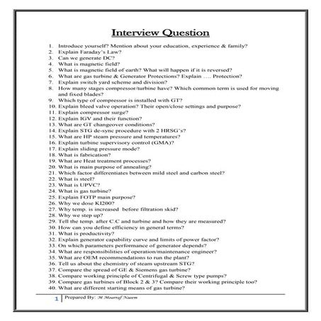 Power interview question 2 | PDF