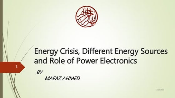Energy crisis | PPT