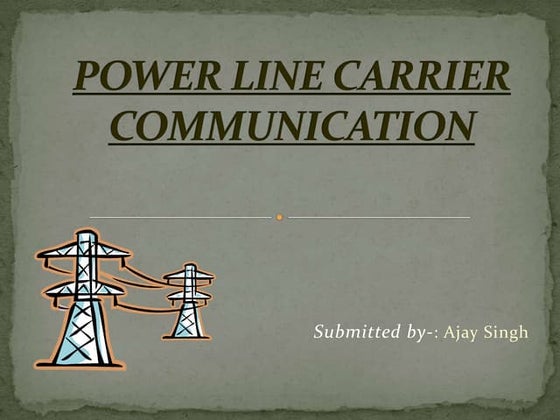 Power line carrier communication (plcc) | PPTX | Telecommunications ...
