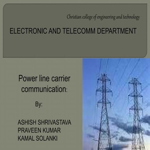 Power line carrier communication | PPT