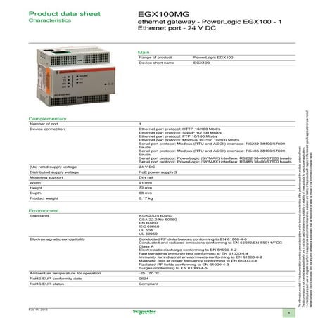 Power logic egx100_egx100mg | PDF