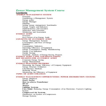 Power management system course | PDF | Power and Energy Industry ...