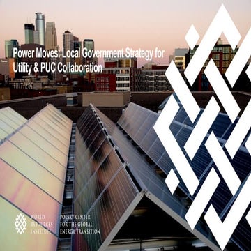 Power Moves: Local Government Strategy for Utility & PUC Collaboration ...