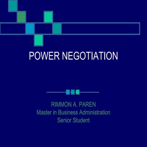 Power Negotiation | PPT