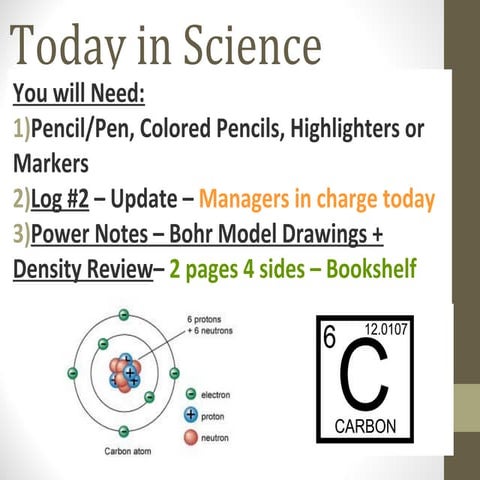 Power Notes Bohr Models- Day 1 | PPT