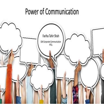 Power of communication fariha shah | PPTX