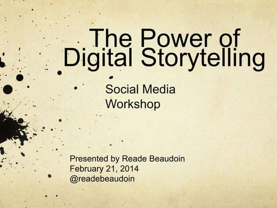 Telling Your Digital Story | PPT