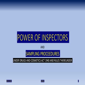 POWER OF INSPECTORS & SAMPLING PROCEDURE 13-05-2023.pptx