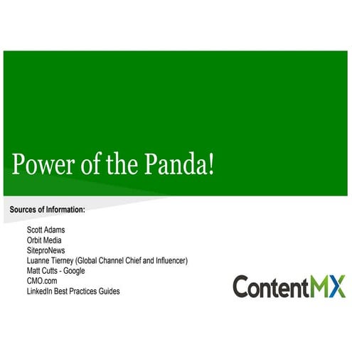 The Power of the Panda for Credit Unions | PPT