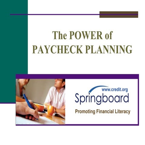 Power of Paycheck Planning | PPT