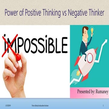 Positive thinking | PPTX