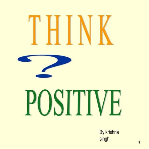 Power of positive thinking | PPT