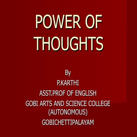 Power of thoughts | PPT