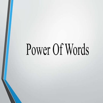 Power of words | PPT