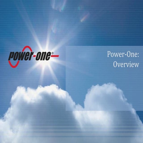 Chave 2: Power-One: Vista geral | PDF
