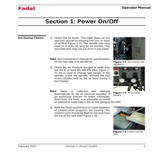 Fadal Operator's Manual | PDF