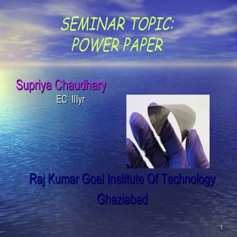 Power paper | PPT | Chemistry | Science