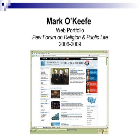 Mark O’Keefe Pew Forum Web Portfolio | PPT
