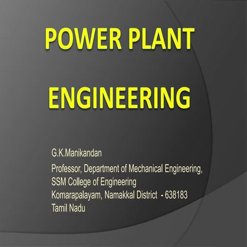 Power Plant Engineering | PPT | Power and Energy Industry | Industries