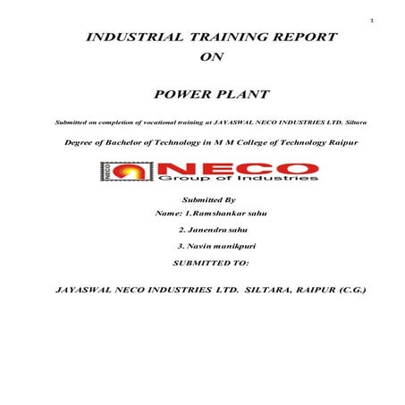 Power plant project | DOCX